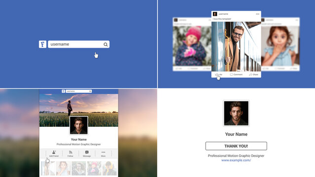 Facebook Profile Template Images – Browse 3,653 Stock Photos, Vectors ...
