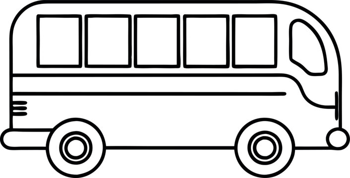 School Bus Icon Black And White