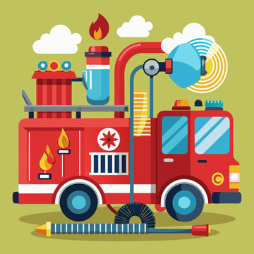 "Fire Engine Vector" Images – Browse 113 Stock Photos, Vectors, and ...
