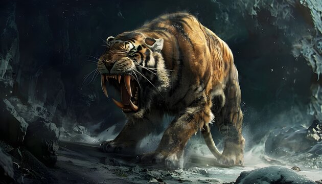 Sabertooth Animal Wallpaper 900+ Saber Tooth Tiger Stock Photos,