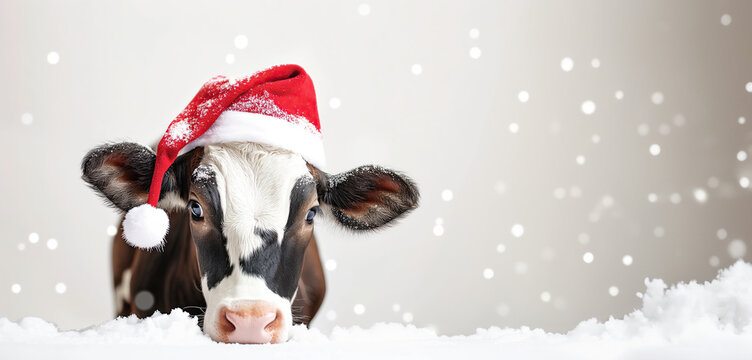 Christmas Cow Desktop Wallpaper