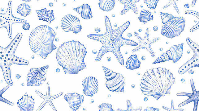 Sea Shell Repeat Pattern Images – Browse 95,650 Stock Photos, Vectors ...