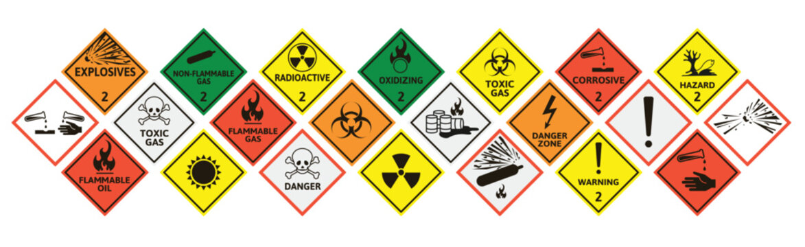 Chemical Hazard Sign Drawing