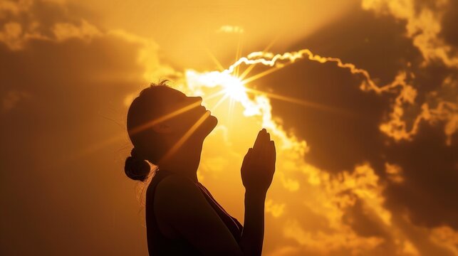 praying silhouette