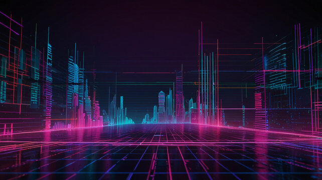 Retro background store