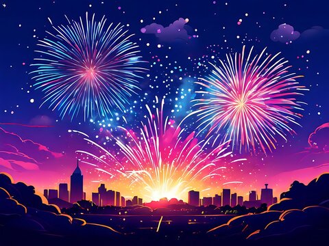 Cartoon Pictures Of Fireworks Firecrackers Fireworks Happy New Year