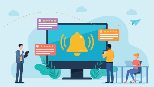 Cartoon Customer Service Bell Images – Browse 367 Stock Photos, Vectors ...