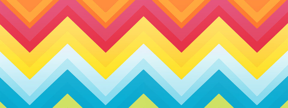 Colorful Zigzag Line