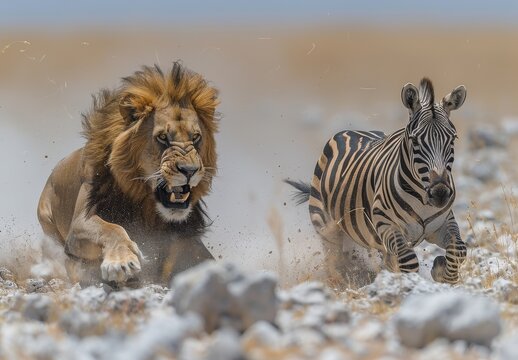 Lion Chasing African Lion, Facts And Photos