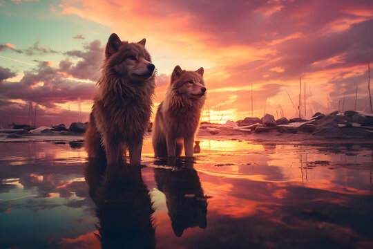 "Two Wolves" Images – Browse 102 Stock Photos, Vectors, and Video ...