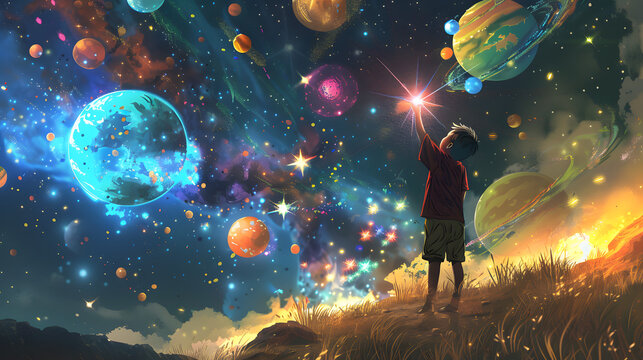 Kids Reaching For The Stars Images – Browse 4,861 Stock Photos, Vectors ...