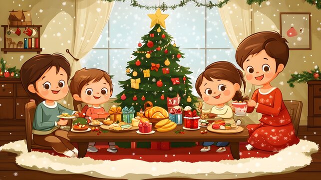 Family Gathering Cartoon Images – Browse 18,956 Stock Photos, Vectors ...