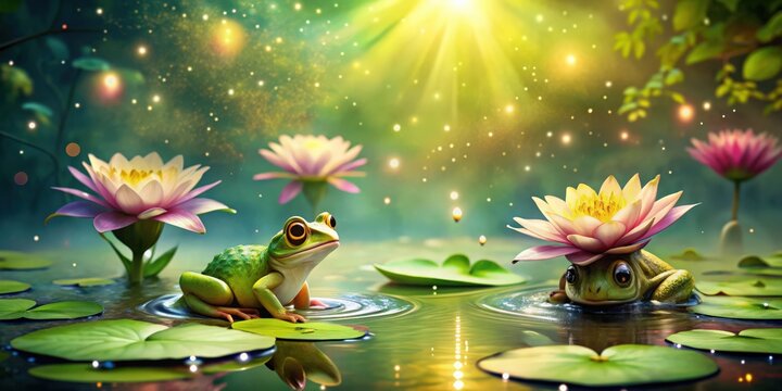 Frogs On Lily Pads Images – Browse 32,639 Stock Photos, Vectors, and ...