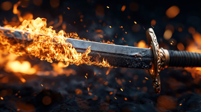 Sword Fire Hd 4k Wallpaper
