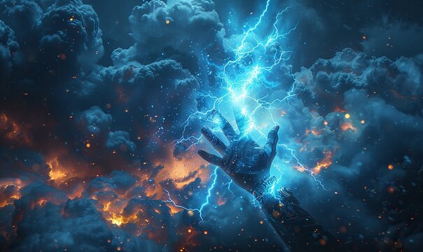 Zeus Lightning Hand Images – Browse 883 Stock Photos, Vectors, and ...