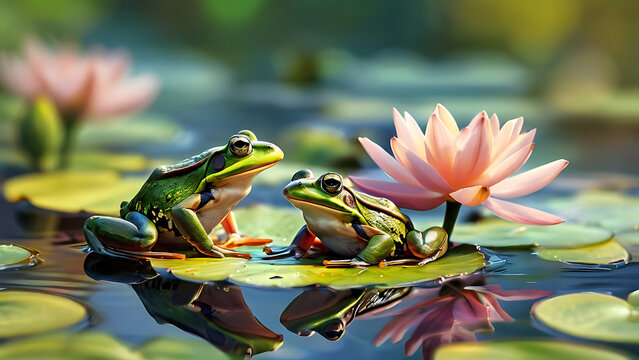 Frogs On Lily Pads Images – Browse 12,023 Stock Photos, Vectors, and ...