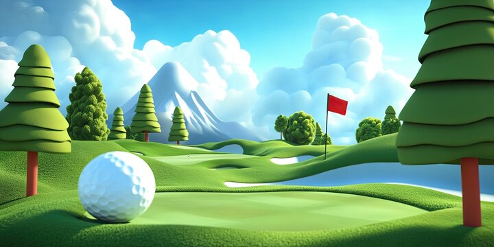 Cartoon Golf Course