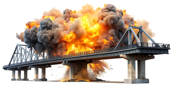 Burning Bridge PNGs – Transparent Background Images | PikWizard