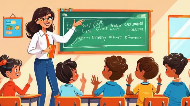 Cartoon Teacher Images – Browse 285,101 Stock Photos, Vectors, and ...