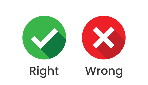 Correct And Wrong Png