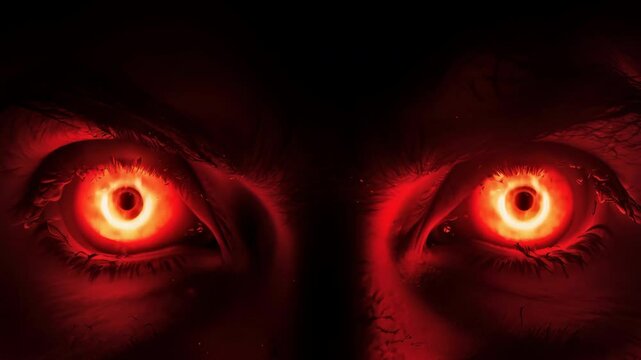 Scary Glowing Eyes In The Dark