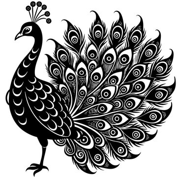 Peacock Silhouette Images Browse 1 646 Stock Photos Vectors And