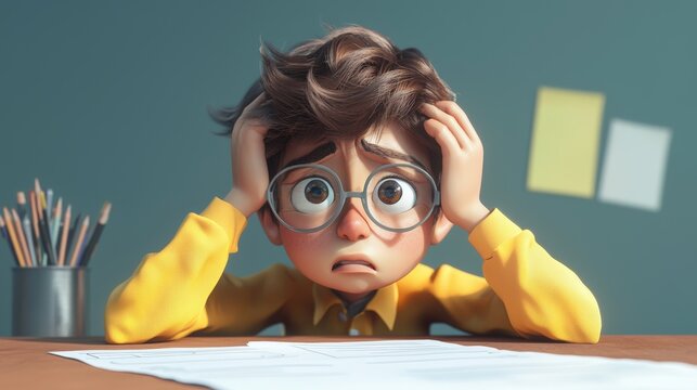 Exam Stress Cartoon Images – Browse 3,721 Stock Photos, Vectors, and ...