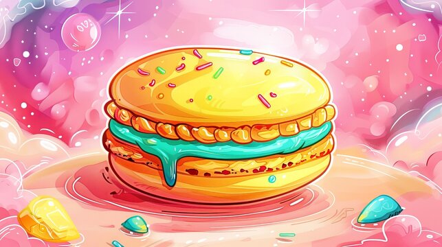 Cartoon Macaroon Desktop Wallpapers Macarons Decorative Ball