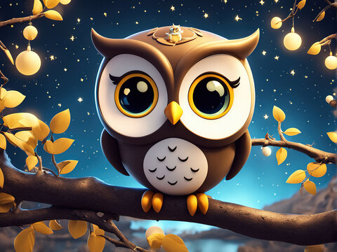 Animated Colourful Owls
