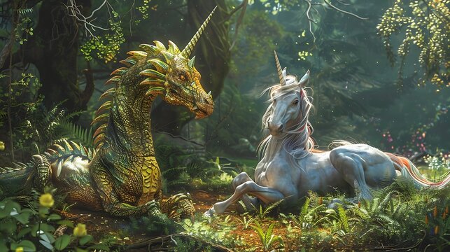 Unicorn And Dragon Images – Browse 15,279 Stock Photos, Vectors, and ...