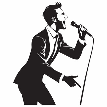 Male Singer Silhouette Images – Browse 6,485 Stock Photos, Vectors, and ...