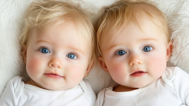 Twin Toddler Boys With Blue Eyes