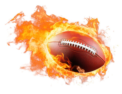 Football On Fire Png