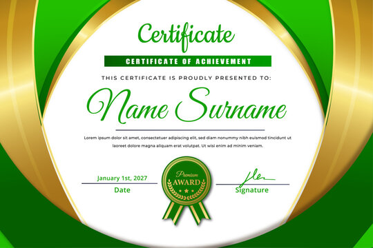 Certificate Design Template Sertifikat Images – Browse 564 Stock Photos ...