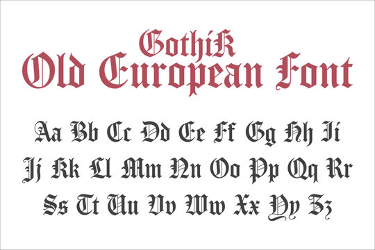 Old English Script Writing