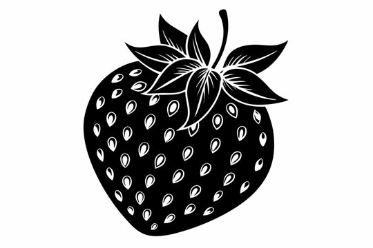 Strawberries Clip Art Black And White
