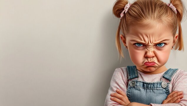 stubborn face expression