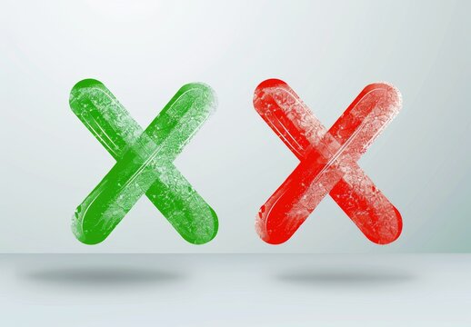 Red X Mark Green Check Checkmark And X Images – Browse 25,634 Stock