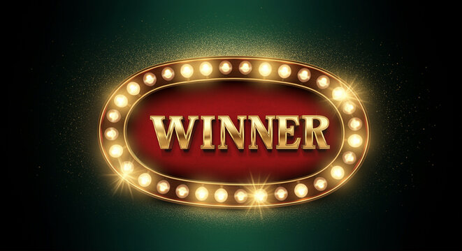 Winner Sign Award Winner Trophy Mascot With 2025 New Year Sign On
