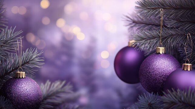 Purple Christmas Desktop Wallpaper