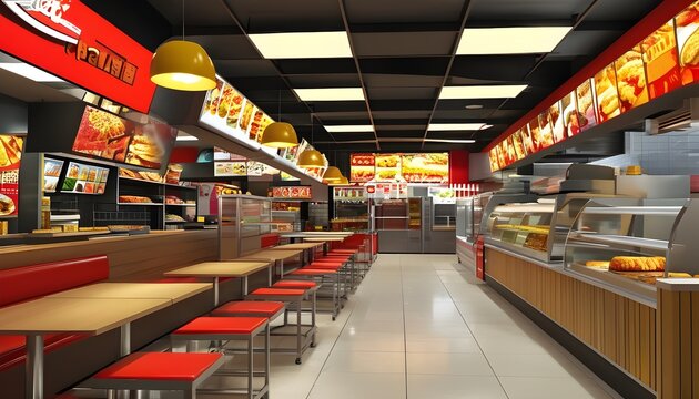 Fast Food Restaurant Interior Images – Browse 15,389 Stock Photos ...