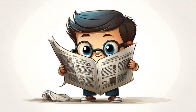 Cartoon Reading Newspaper Images – Browse 8,419 Stock Photos, Vectors ...