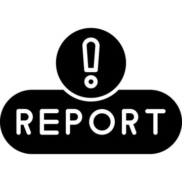 Report Button Icon News Report Icon Royalty Free SVG, Cliparts,
