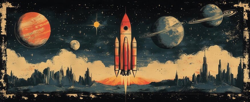 Retro Space Exploration Images – Browse 52,407 Stock Photos, Vectors ...