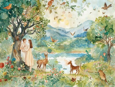 Adam And Eve In The Garden Of Eden Images – Browse 2,795 Stock Photos ...