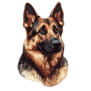 german shepherd faces