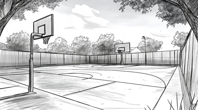 Basketball Court Drawings