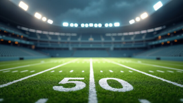 American Football Field Photography