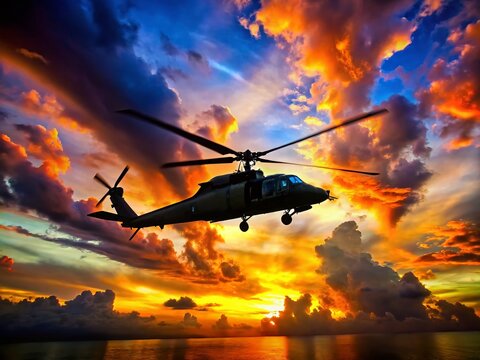 Blackhawk Helicopter Silhouette Images – Browse 517 Stock Photos ...