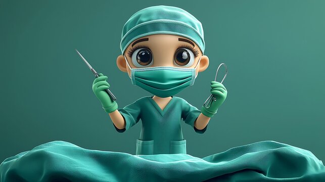 Surgeon Cartoon Character